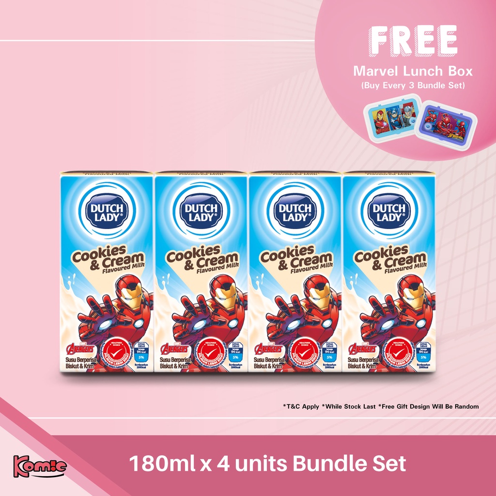 Disney Marvel Dutch Lady 180ml x 4 Blister - Cookies & Cream Flavor ...
