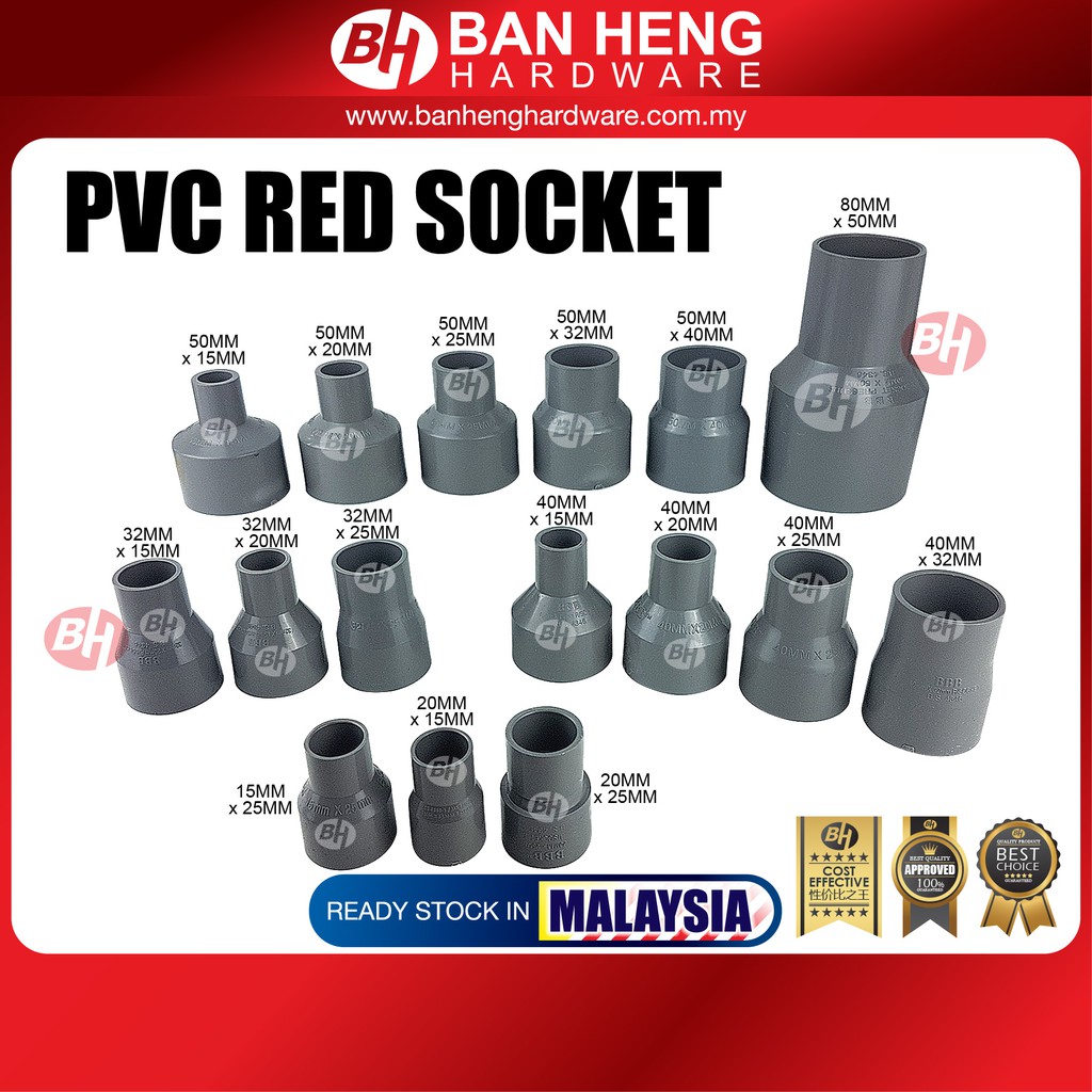 Pvc Fittng Reducing Socket Pvc Reducer Socket Shopee Malaysia