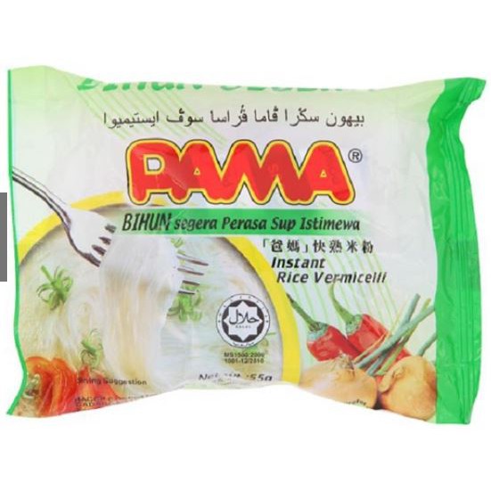 Bihun PAMA instant delicious rice vermicelli (55g X 1 pack=Single pack) | Shopee Malaysia