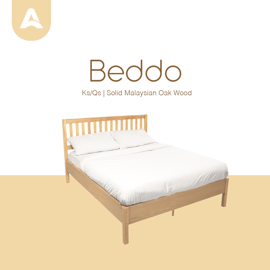 Arturo - Beddo Solid Wood Bed Frame | Shopee Malaysia