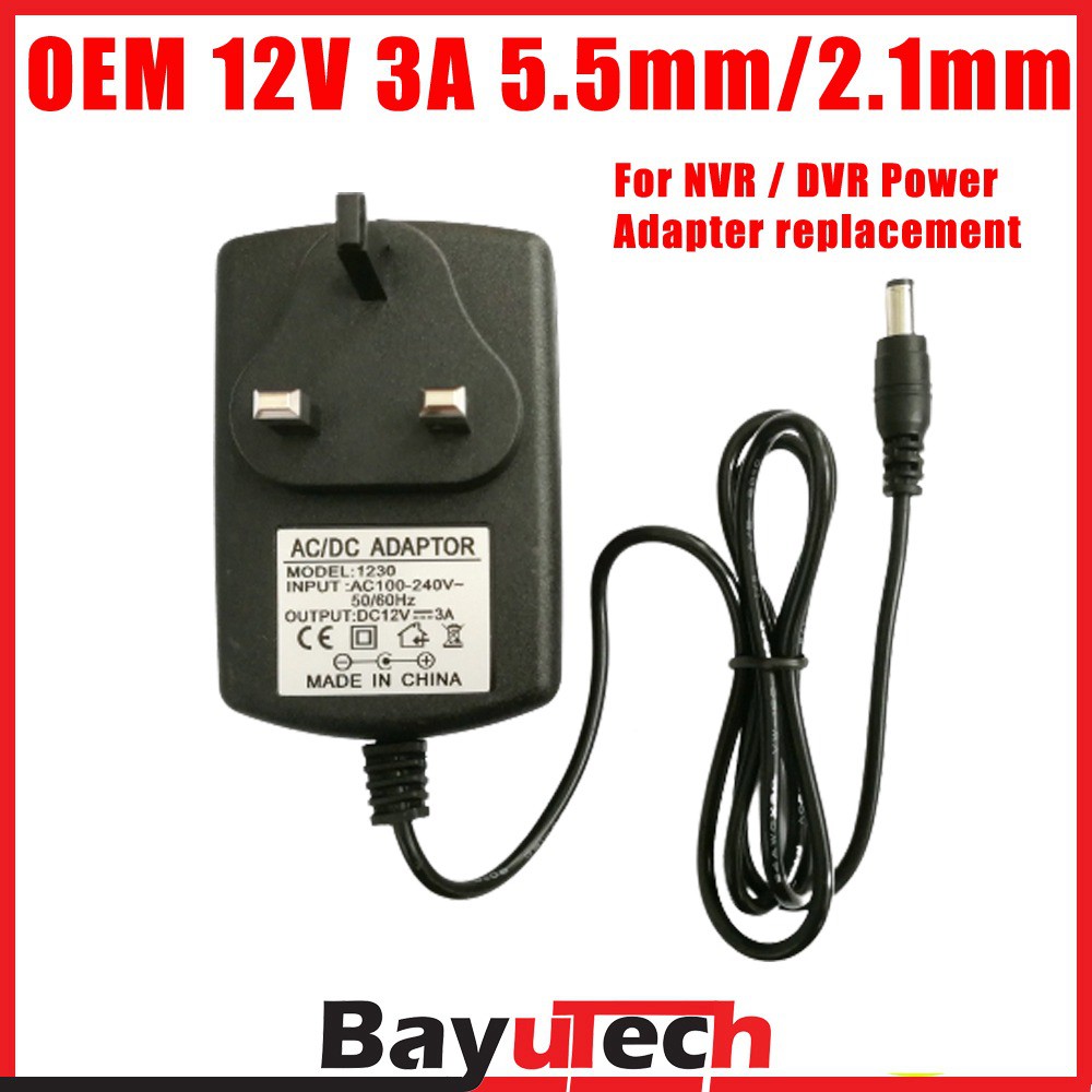 UK Plug AC To DC Power Adapter 12V 9V 1A / 2A / 3A AC Power Supply ...