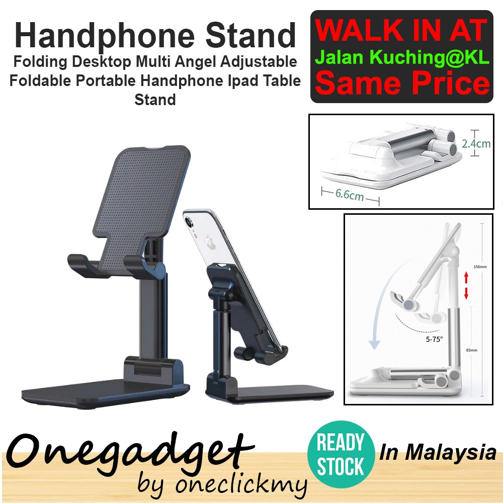 [READY STOCK]Portable Desk Handphone Bracket Adjustable Stand Foldable ...