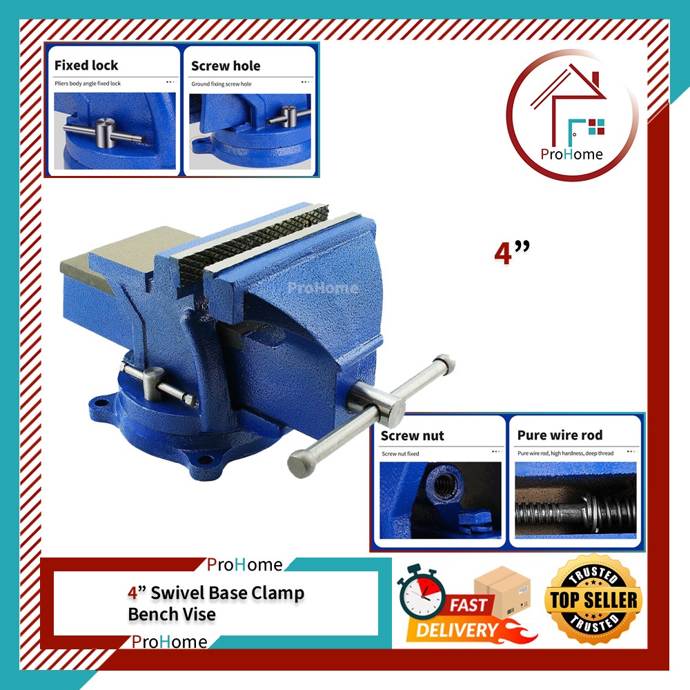 4" Heavy Duty Clamp Width Bench Vise / Heavy Duty Bench Vise/Swivel ...