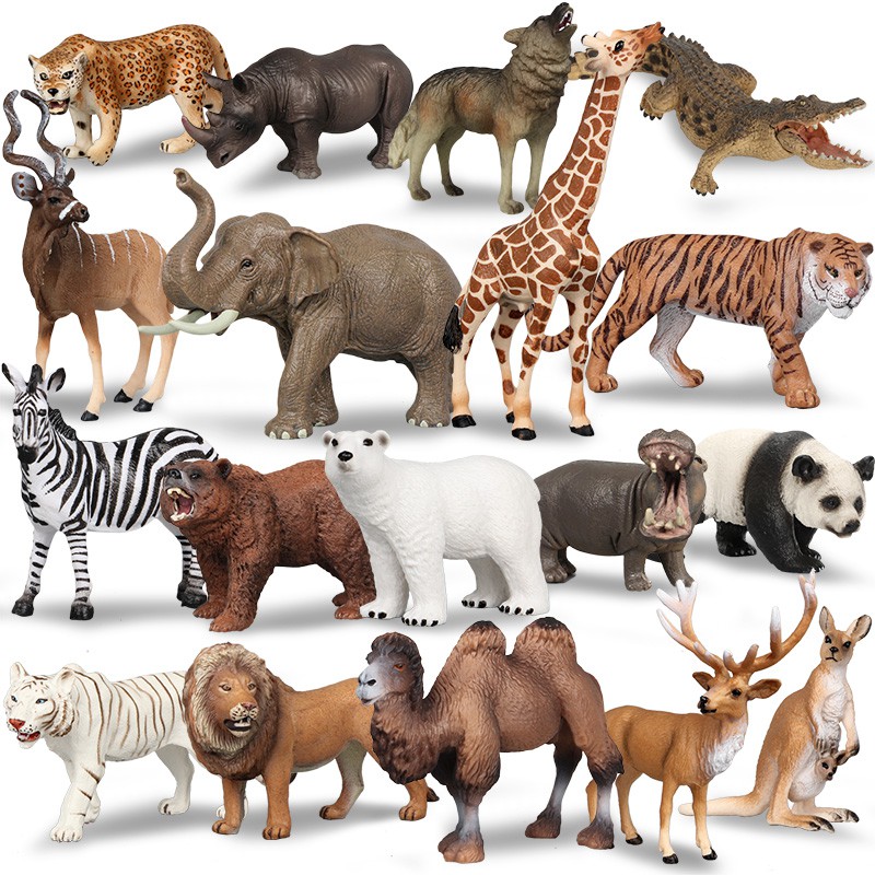 New wild wild animal garden simulation solid animal figure panda lion ...