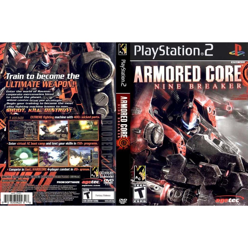 PS2 Armored Core Nine Breaker ( DVD Games ) | Shopee Malaysia