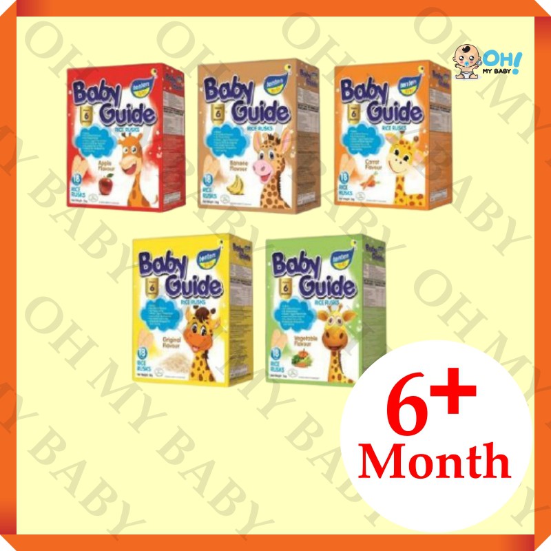 Tenten Baby Guide Rice Rusks 36g Baby Bite Biskut Milna Happy Baby ...