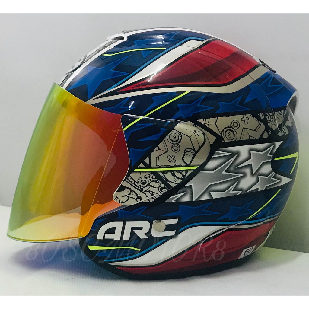 HELMET ARC RITZ AR4 + VISOR RAINBOW | Shopee Malaysia
