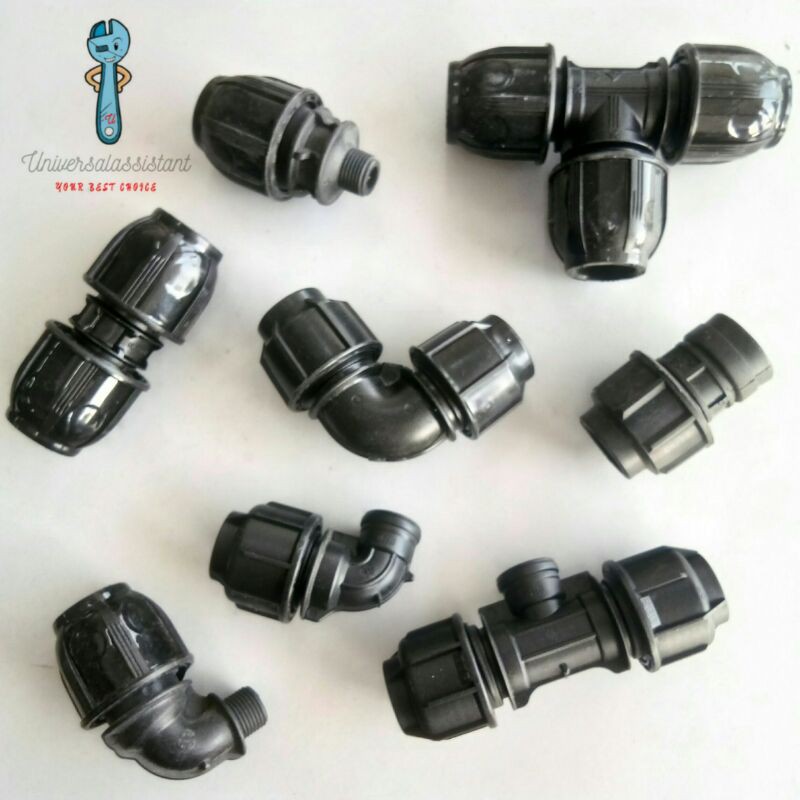 【20mm / 3/4”】Poly Pipe Fitting | Socket Elbow Tee P/Tee Valve Female ...