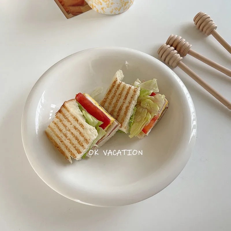 [READY STOCK] Chubby round plate|korea INS ceramic tableware chubby ...