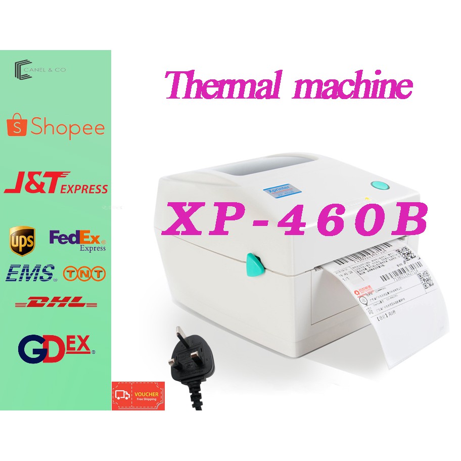 Thermal Printer A6 Xprinter 460B Shopee Air Waybill Printer Barcode Shipping Label Consignment ...