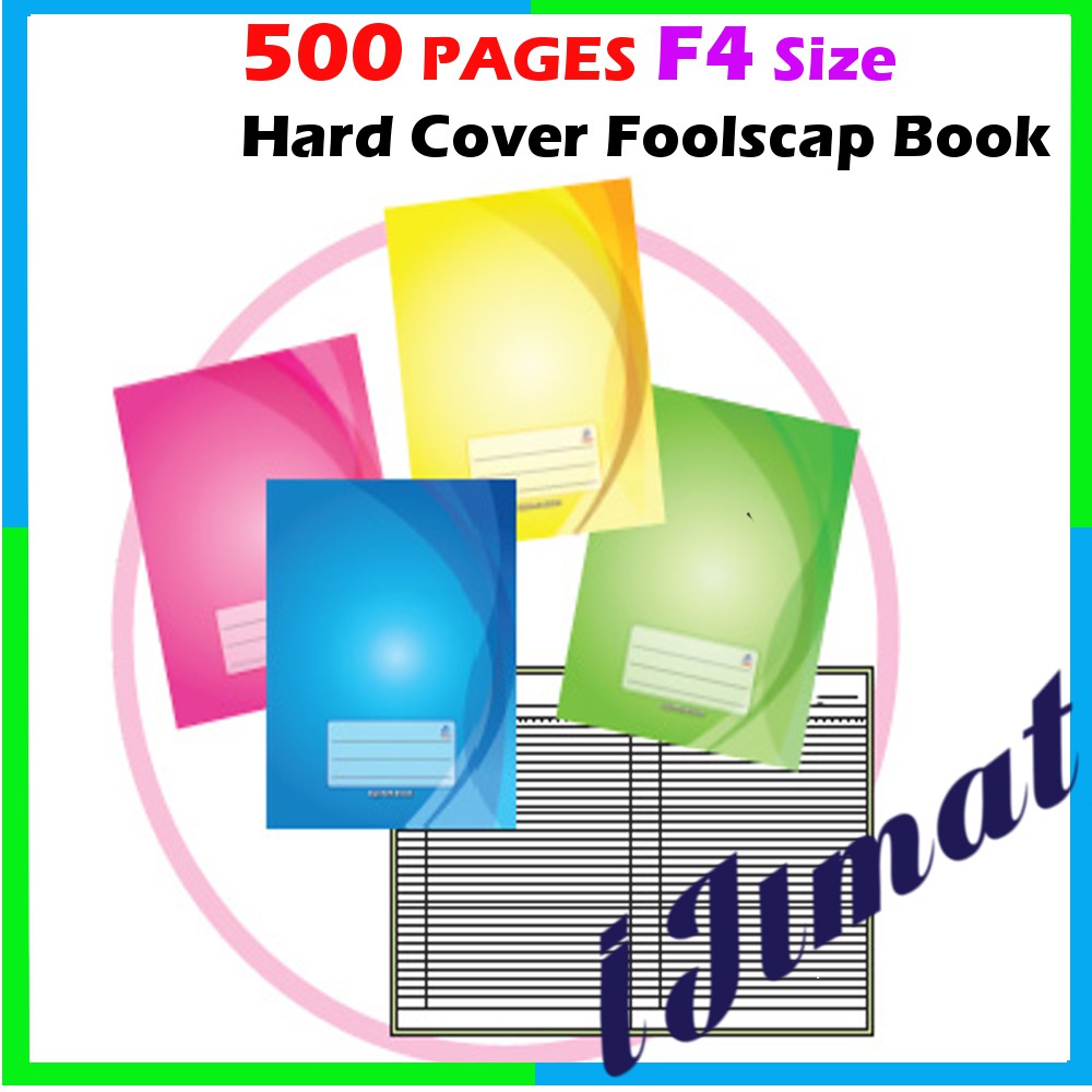 500Pages HARD COVER FOOLSCAP LOG BOOK F4 SIZE / F4 SIZE NOTE BOOK ...