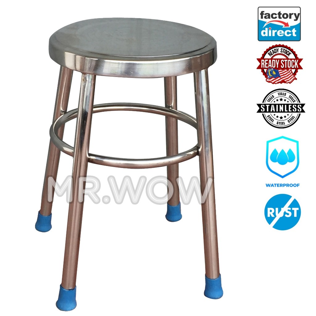 Stainless Steel Stool / Round / Outdoor Indoor Chair / Portable ...