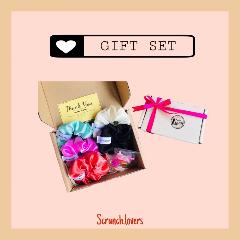 [GIFT SET] Gift Box set Scrunchies Random Birthday Gift Girlfriend ...