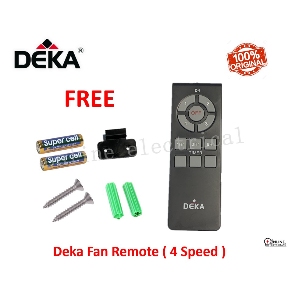 Deka Fan Remote Control ( 4 Speed ) | Shopee Malaysia