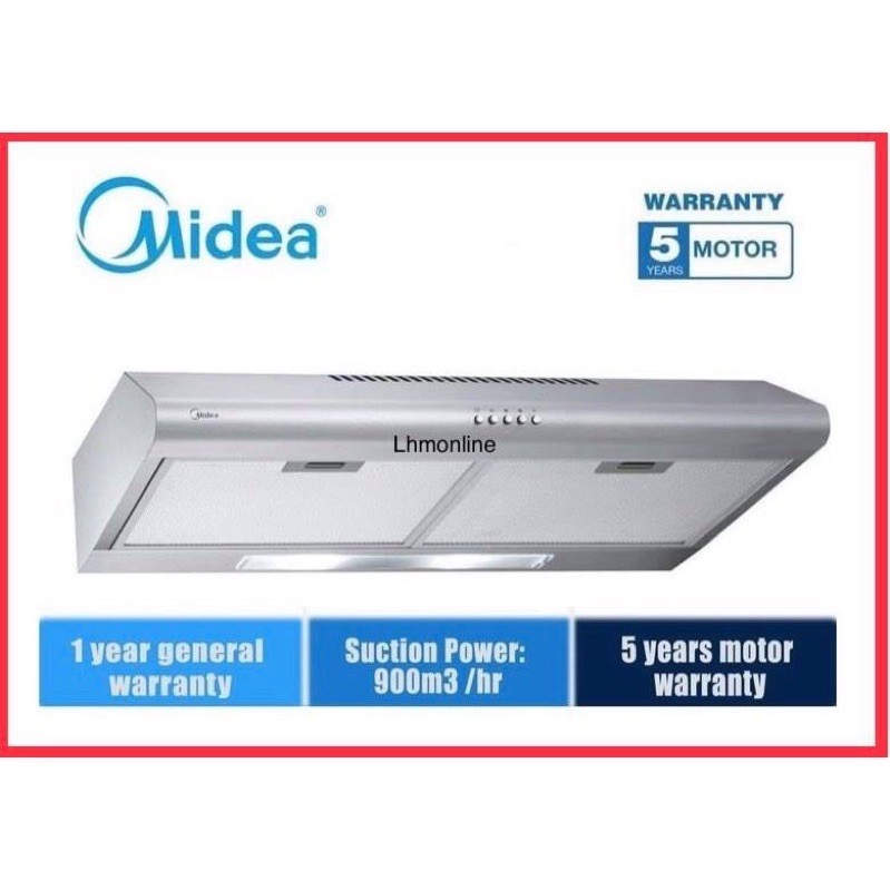MIDEA COOKER HOOD / HITEC STAINLESS STEEL MCH-76MSS 90CM SLIM HOOD ...