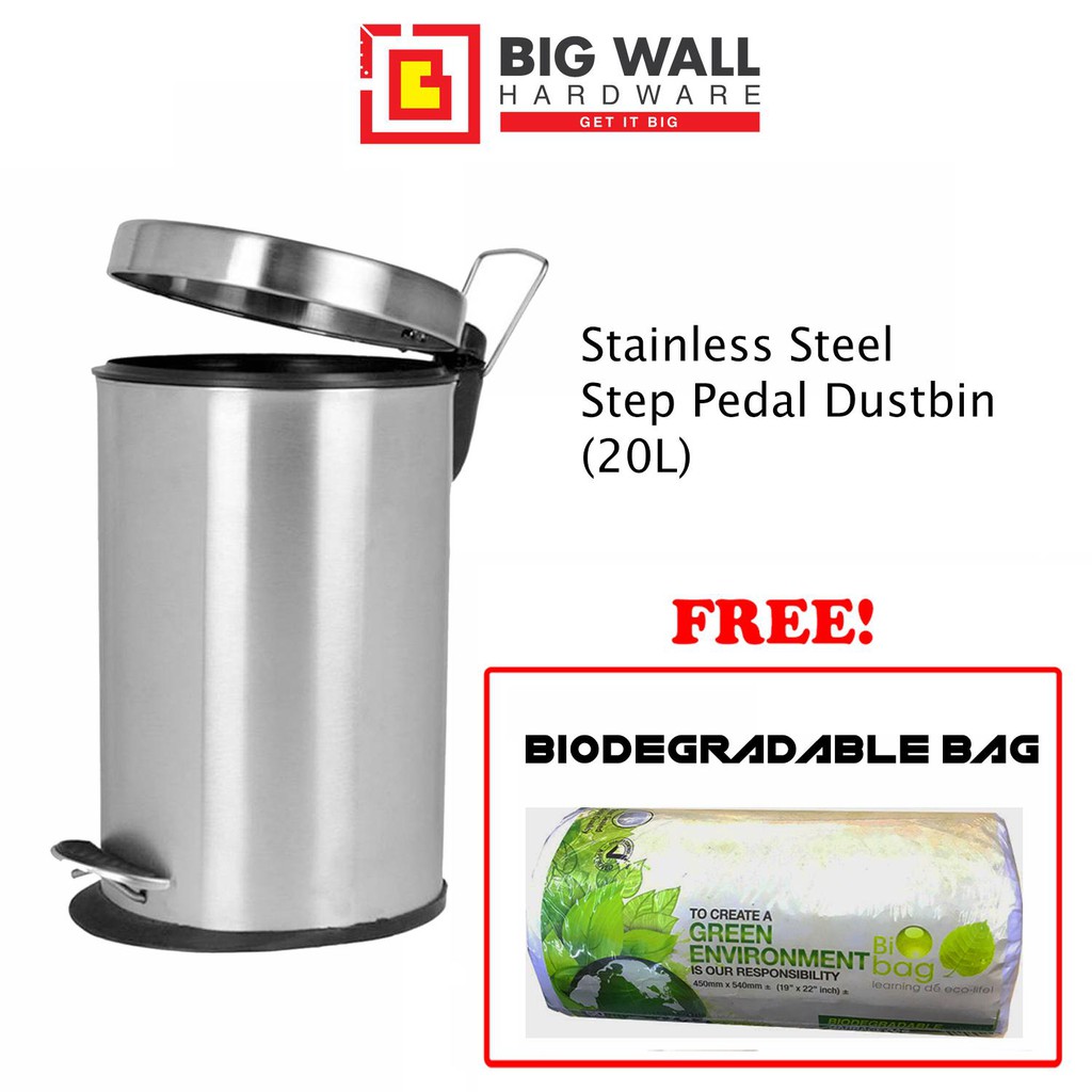 Step Pedal Stainless Steel Dustbin SY-6420 20L Grade SUS 401 ...