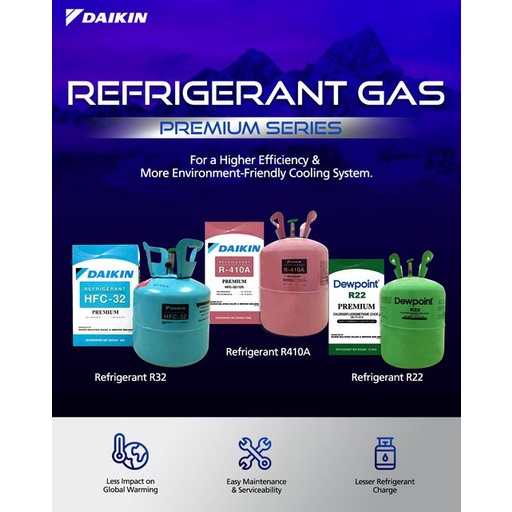 DEWPOINT (PREMIUM) REFRIGERANT GAS R22 13.6KG GAS R32 9.5KG GAS R32 3.0KG GAS R410 10KG | Shopee ...