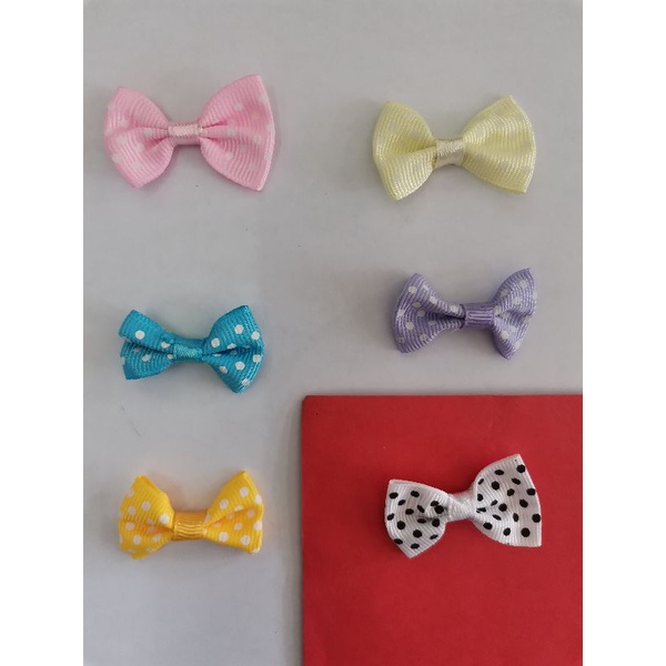 (1pc) small ribbon bow (dot-dot) | Shopee Malaysia