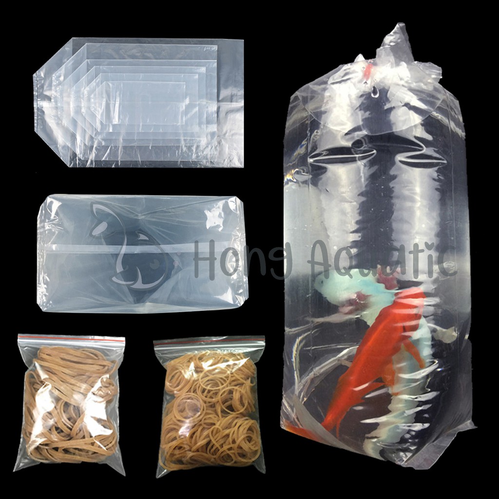 🔥Ready Stock🔥Live Fish Packing Plastic Bag Shipping Live Fish Rubber ...