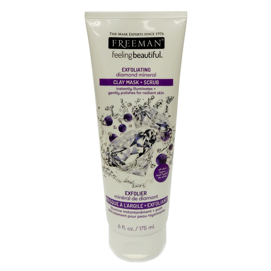Freeman Exfoliating Diamond Mineral Clay Mask With Scrub (175ml ...