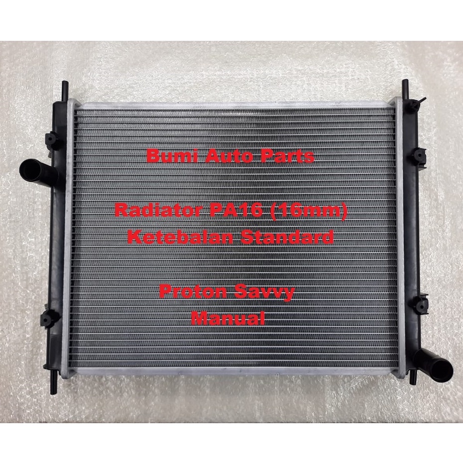 Radiator Proton Savvy Manual Tangki Air Kereta Ketebalan PA16 16mm ...