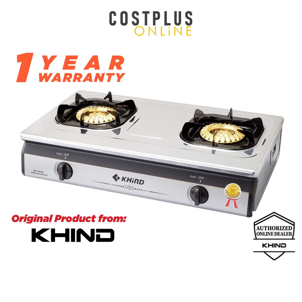 KHIND GC9122 Gas Stove Double Burner Dapur Gas Cooker GC-9122 Dapur Gas ...