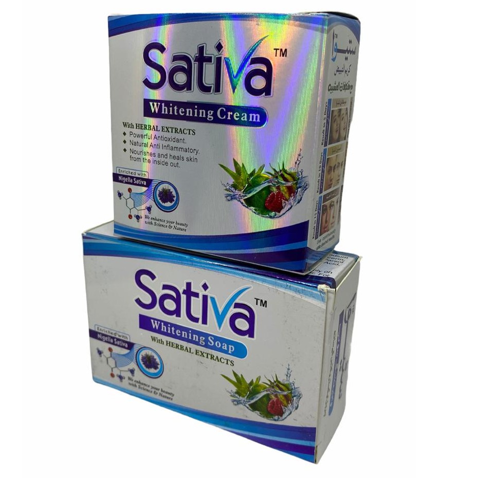 SATIVA ORIGINAL Whitening CREAM + Soap PAKISTAN 100% Original | Shopee ...