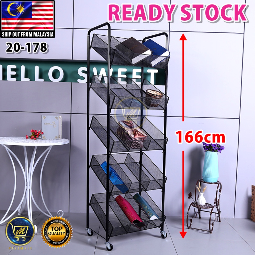 PlatMart - [READY STOCK] 5 Layer Slanting Netting Basket Display Stand ...