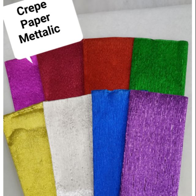 Crepe paper metallic kertas crepe 37x19inch 1pc | Shopee Malaysia