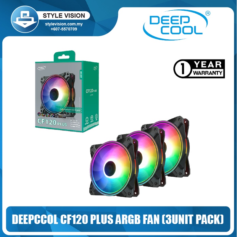 DEEPCOOL CF120 PLUS ARGB COOLING FAN (3UNIT PACK) | Shopee Malaysia