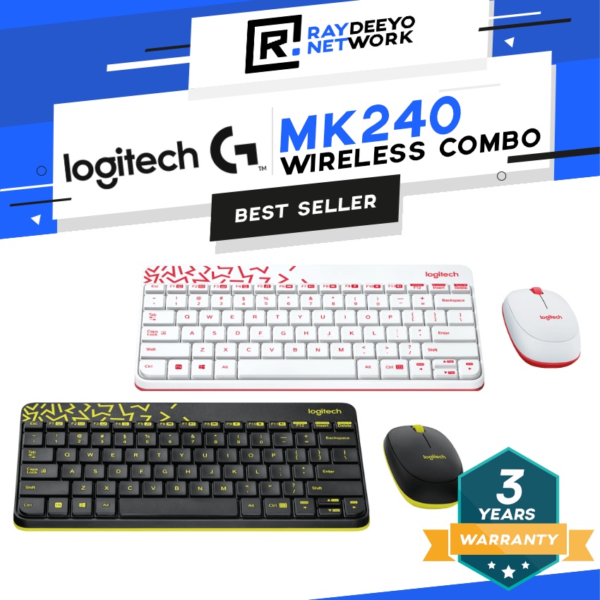 Logitech Mk240 Wireless Keyboard And Mouse Combo [compact And Colourful Design] Shopee Malaysia