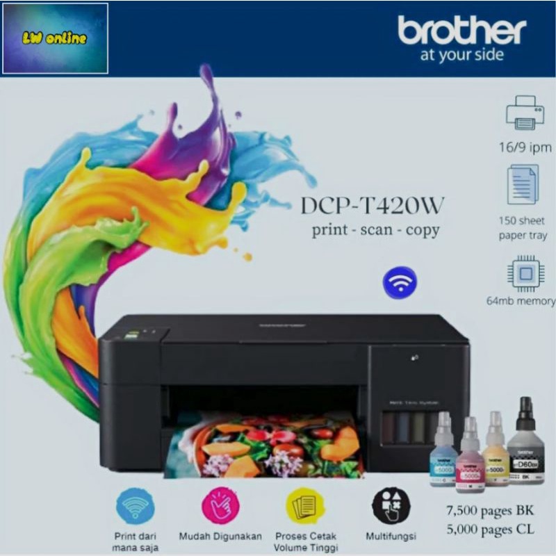 Brother DCP-T420W All In One ink tank Printer ( Wireless, Print , Scan ...