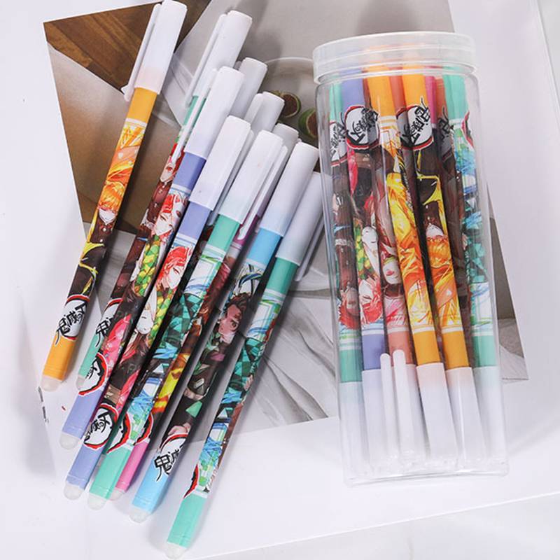 6Pcs Anime Demon Slayer Kimetsu No Yaiba Erasable Pen Kawaii Gel Pen 0 ...