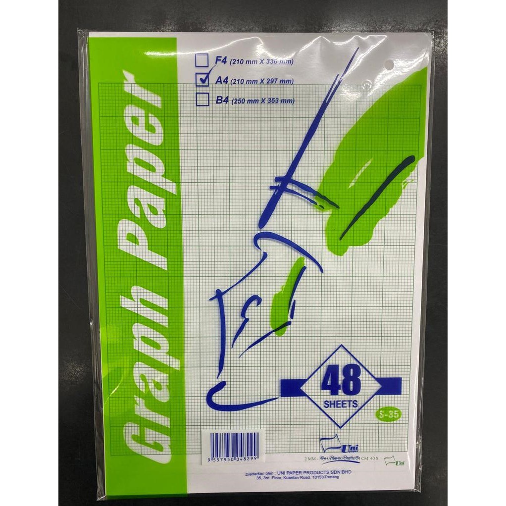 UNI GRAPH PAPER A4 / KERTAS GRAF A4 | Shopee Malaysia