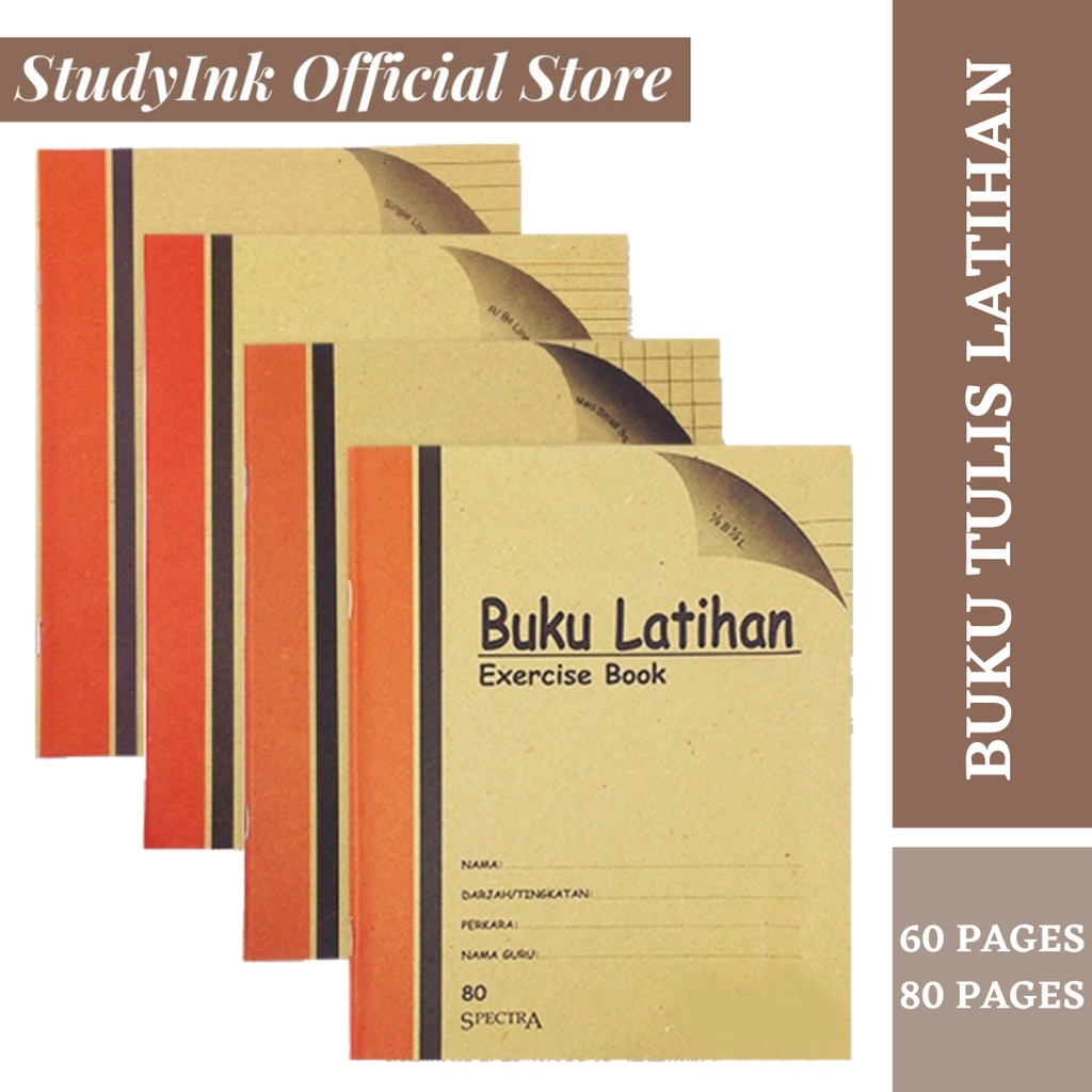 EXCERCISE BOOK BUKU TULIS SEKOLAH LATIHAN 60/80 PAGES [SINGLE LINE/BIG ...