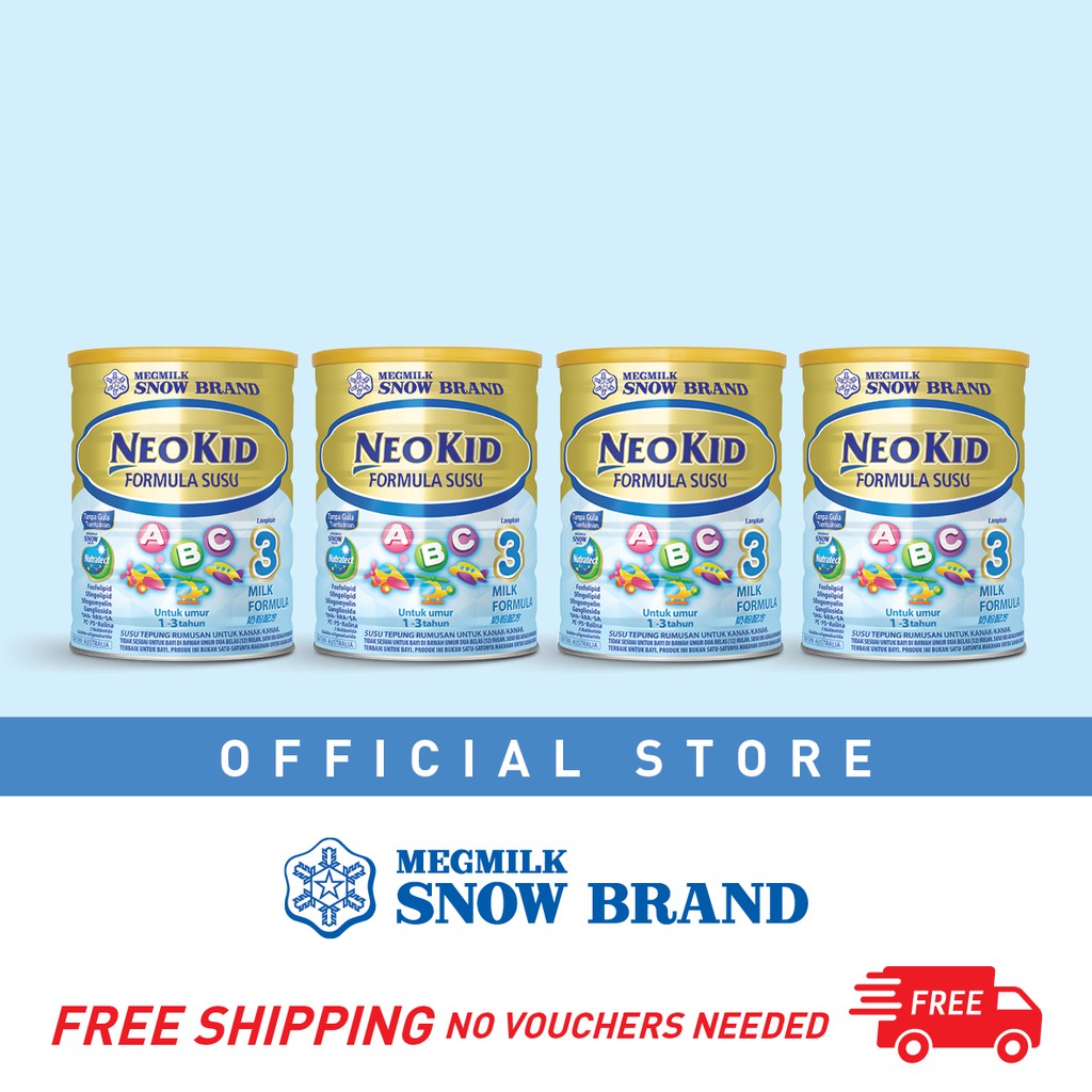 Megmilk Snow Brand Neo Kid Step 3 Milk Formula [4 Tins] | Shopee Malaysia