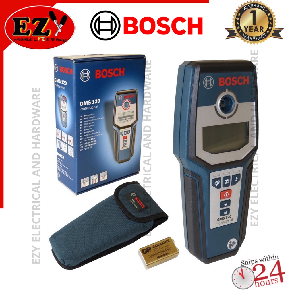 Bosch GMS 120 Professional Wall Scanner / Detector -untuk besi and kayu ...