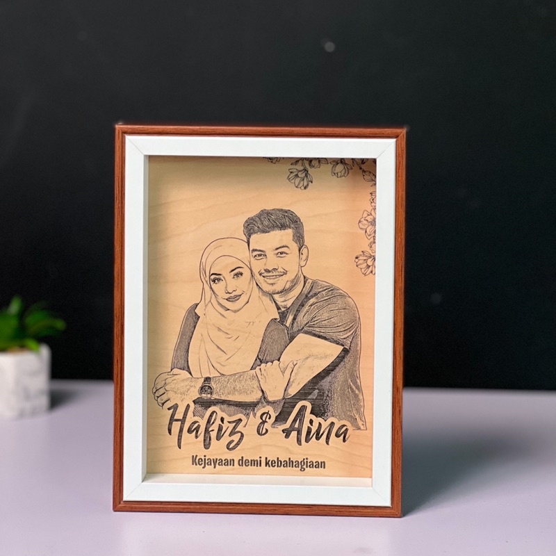 Table Frame Ukiran Kayu | Hadiah Birthday | Annivesary | Gift ...