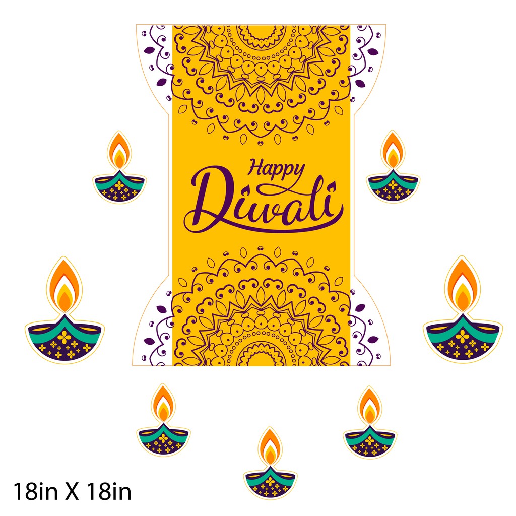 Deepavali Wall Sticker , Diwali deco Sticker , Happy Depavali | Shopee ...