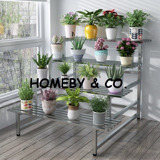 HOMEBY Rak Bunga Bertingkat Rak Pasu Bunga Outdoor Stainless Steel ...