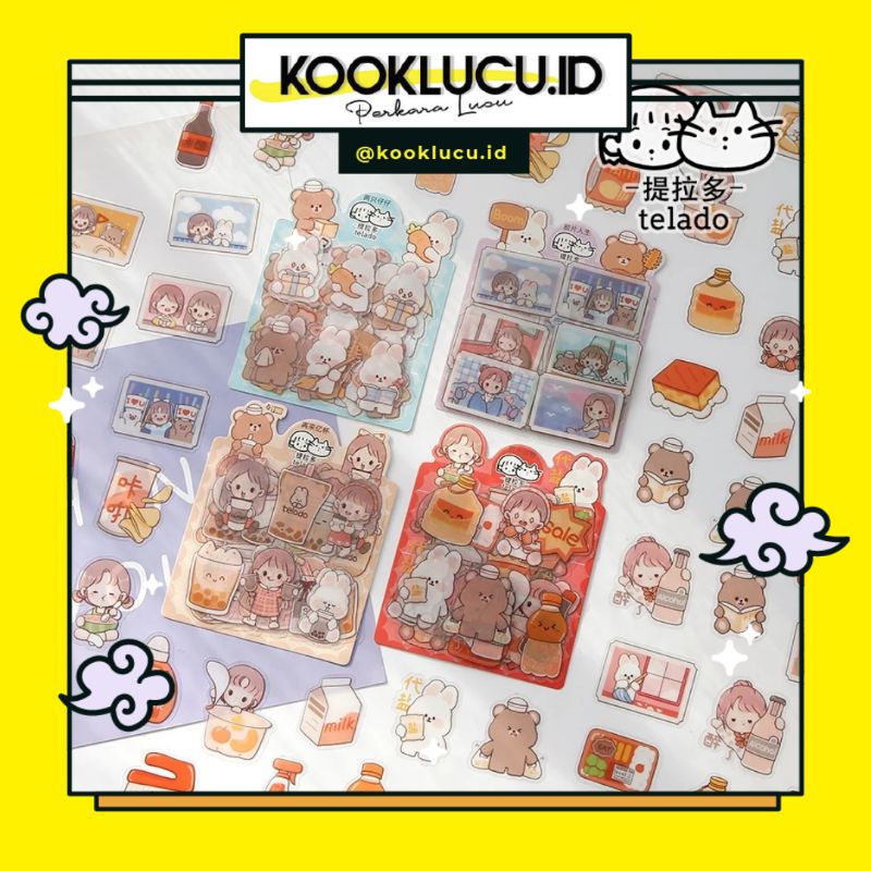 Waterproof sticker Scrapbook Decoration Cute Korean aesthetic sticker ...