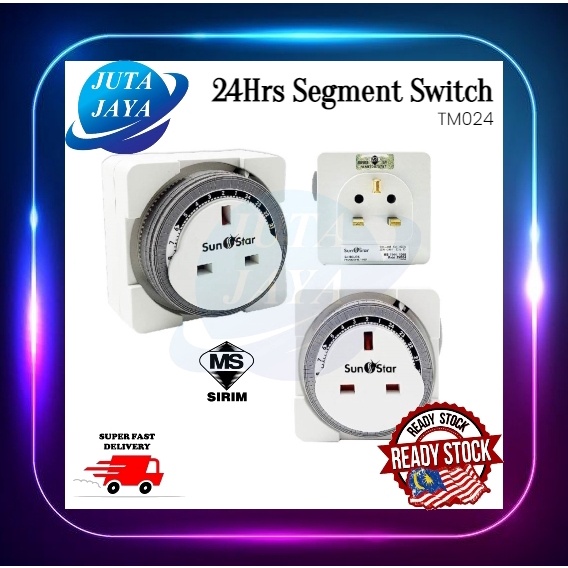 Sirim 24 Hours Segment Time Switch Analog Timer Switch Socket Programme