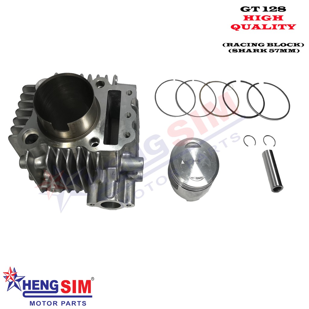 GT 128 (SHARK) HIGH PERFORMANCE CYLINDER RACING BLOCK KIT (57MM, 60MM ...