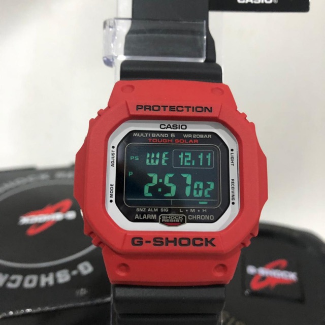 Casio G-Shock Red Black Tough Solar Multiband6 GWM-5610RB-1 | Shopee ...