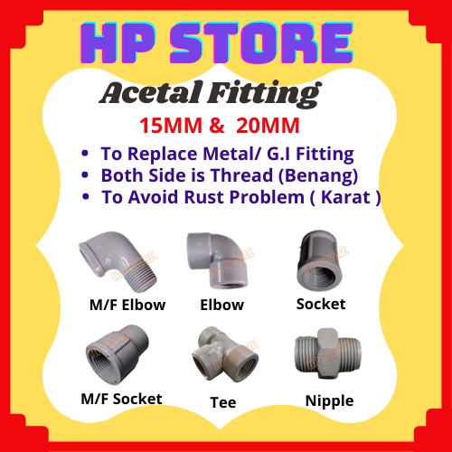 PVC Pipe Fitting Acetal Fitting 15mm 20mm Male Female Socket Male ...