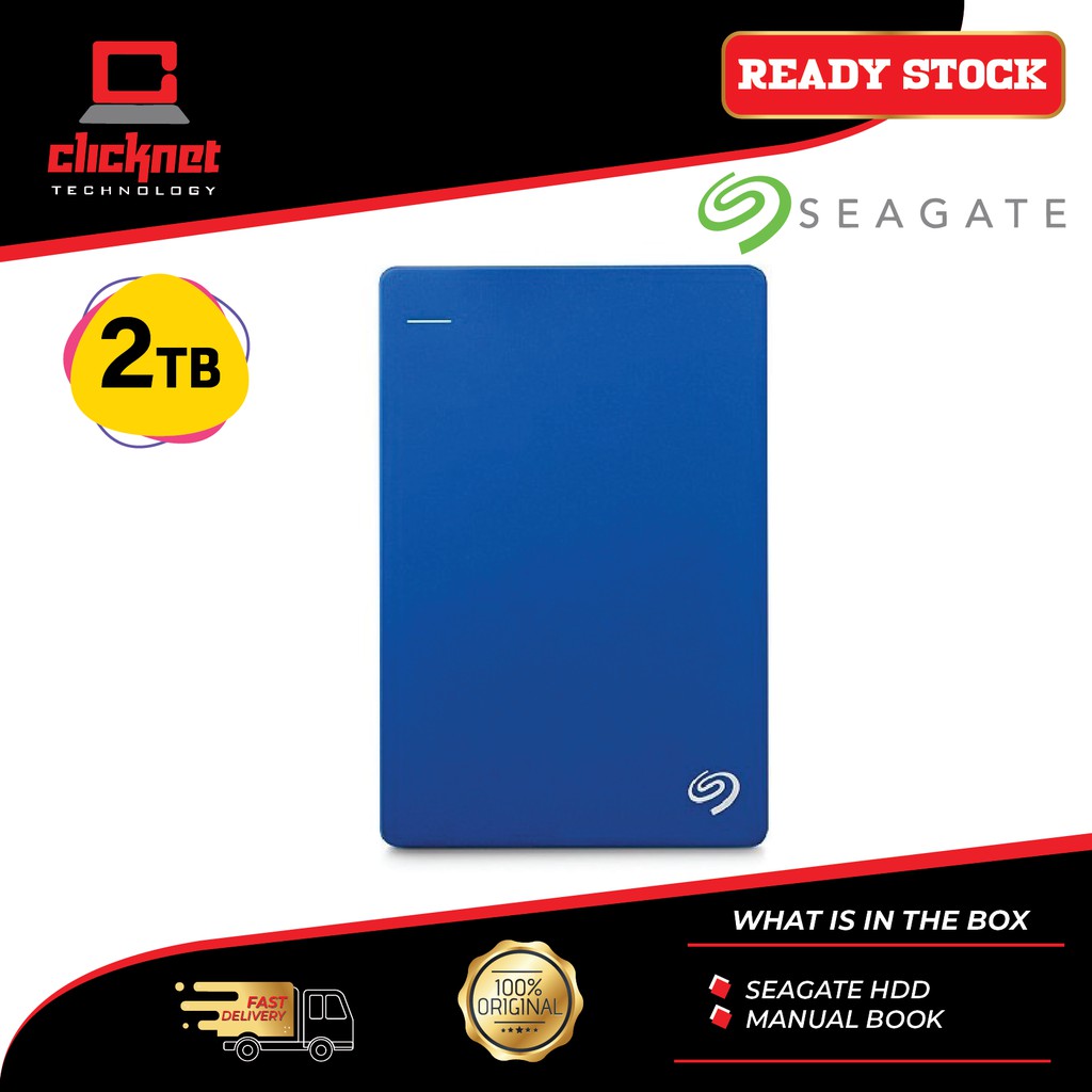 Seagate Hard Drive 2TB Backup Plus External Hard Drive (Blue) | Shopee ...