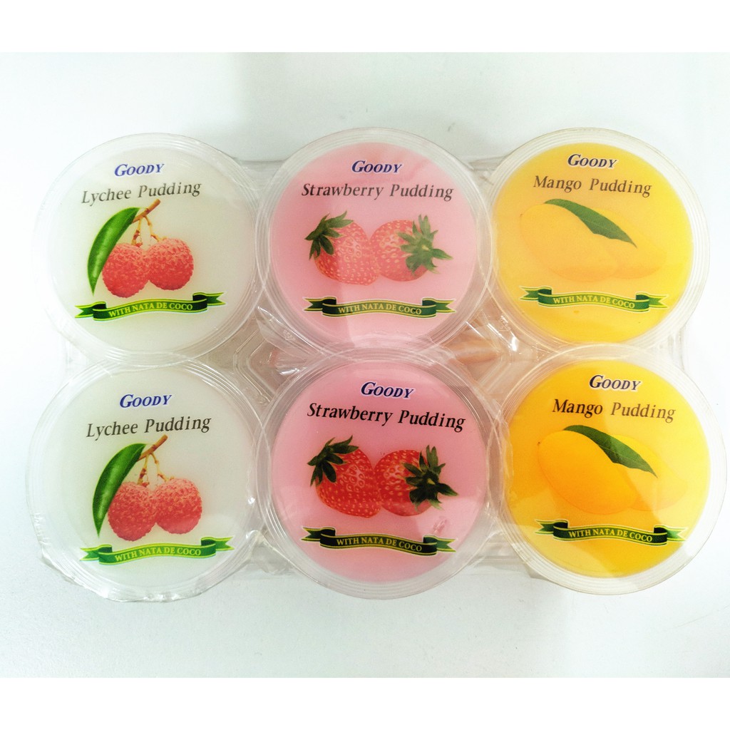 6 cups GOODY Mix Flavour Pudding 水果布丁 Pudding Dengan Nata | Shopee Malaysia