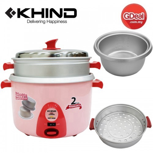 Khind rice cooker aluminium inner pot with steam tray rc910 | BeeCost