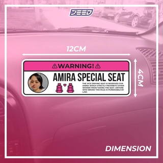 Special Seat Viral Customized Dashboard Sticker Reserve Seat Girlfriend ...