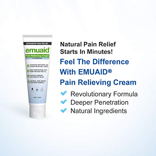 (READY STOCK) Emuaid Pain Relieving Cream 4oz 120g. Natural Ingredients ...